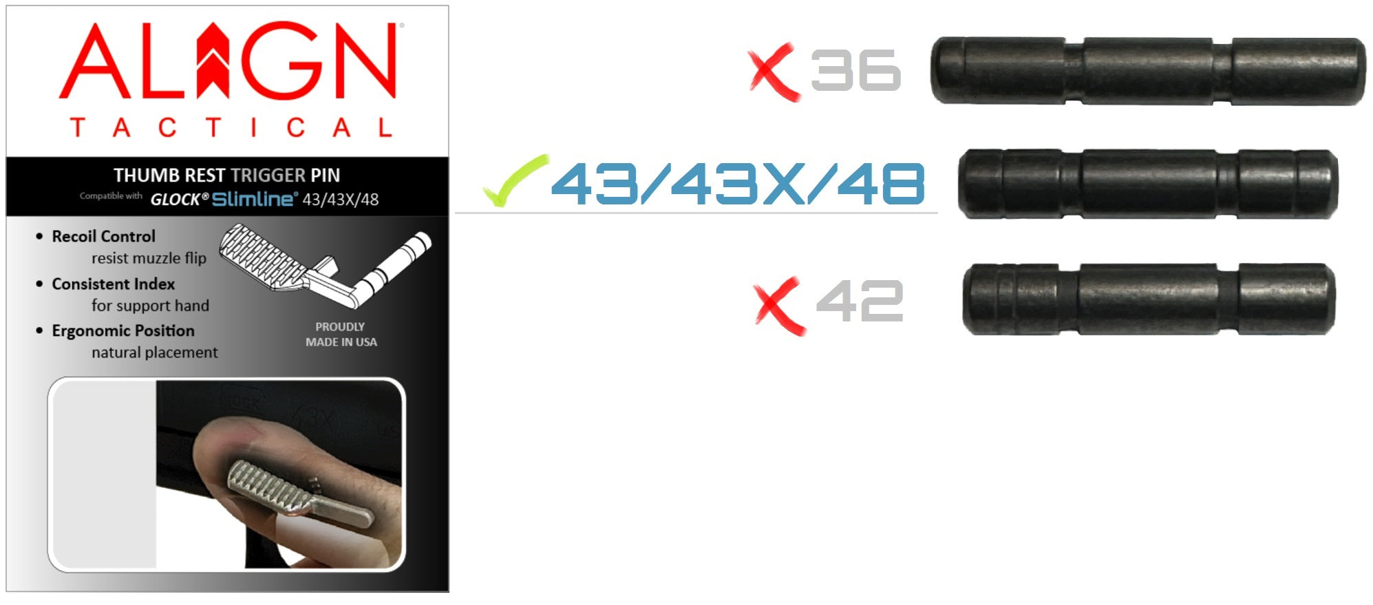 GLOCK Thumb Rest Trigger Pin – Align Tactical